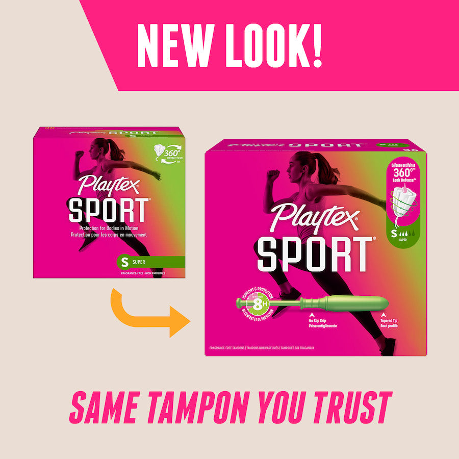 Playtex® Sport® Tampons, Super Absorbency – Playtex US
